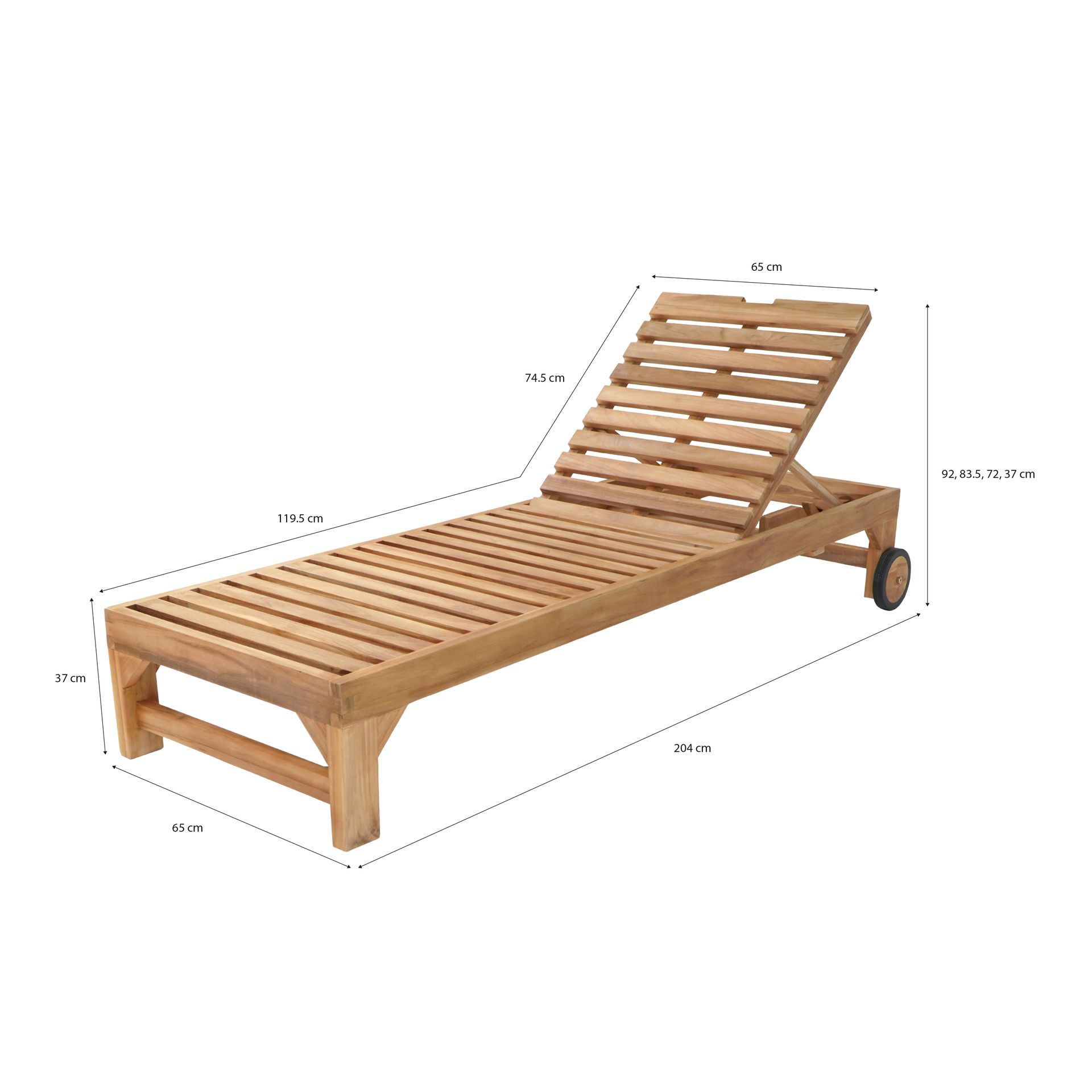 AXI Rama Ligbed Teak met kussen | A090.091.00