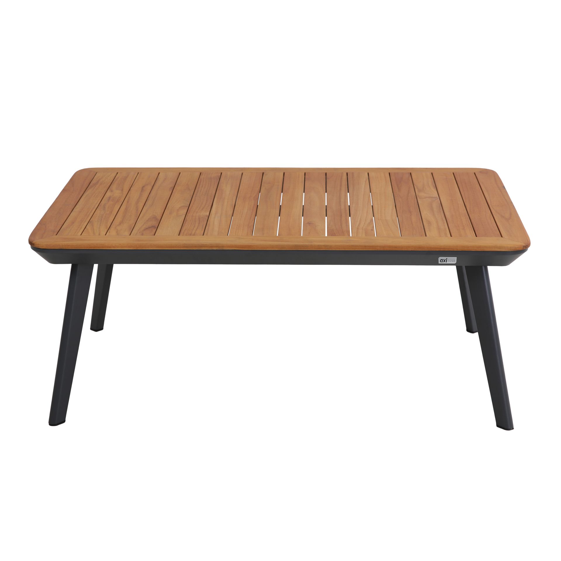 AXI Bibi loungeset 4-delig met bank, tafel en twee stoelen Antraciet/Teak | A090.083.00