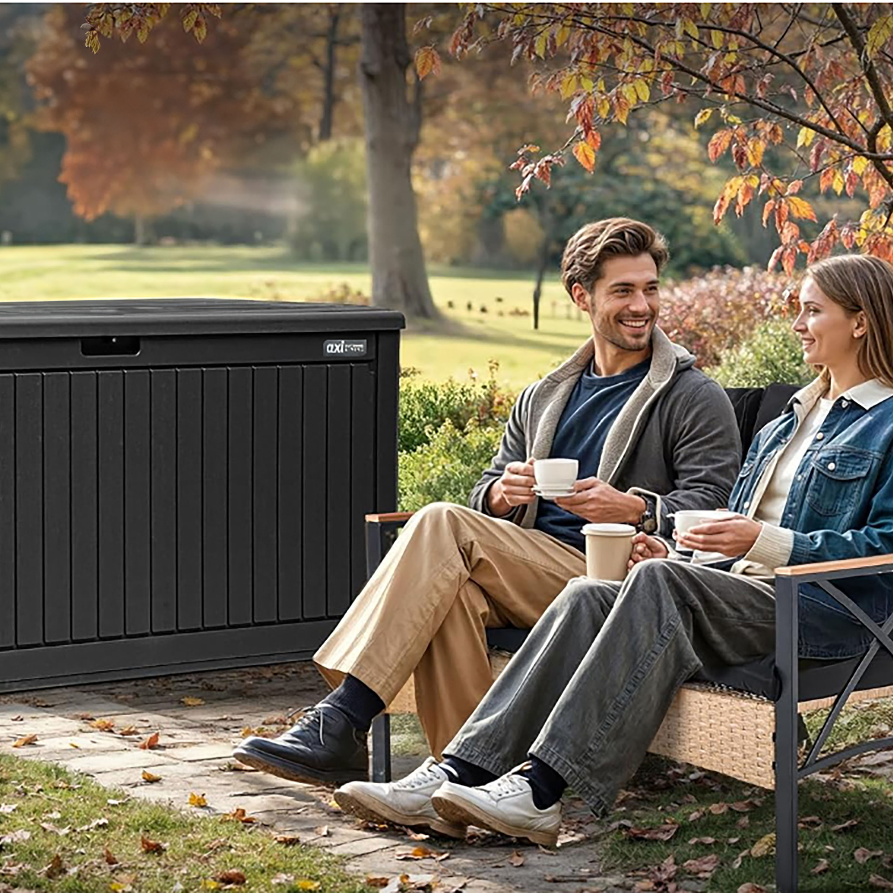 AXI Mike Kunststof Opbergbox 1000 Zwart – 177x82x83cm | 177 x 82 x 83 ...